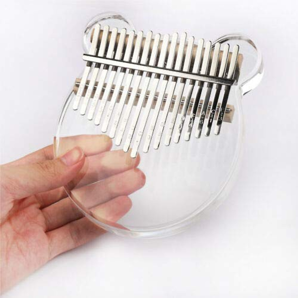 Kalimba 17 Keys Crystal Clear Thumb Piano with EVA Bag & Wooden Stand,Aebor Kalimba Finger Piano Thumb Instrument,Musical Gifts for Kids Adult Beginners (Bear Shape)