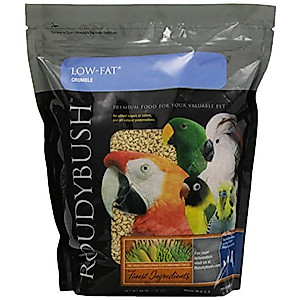 RoudyBush Low Fat Bird Food, Crumbles, 44-Ounce