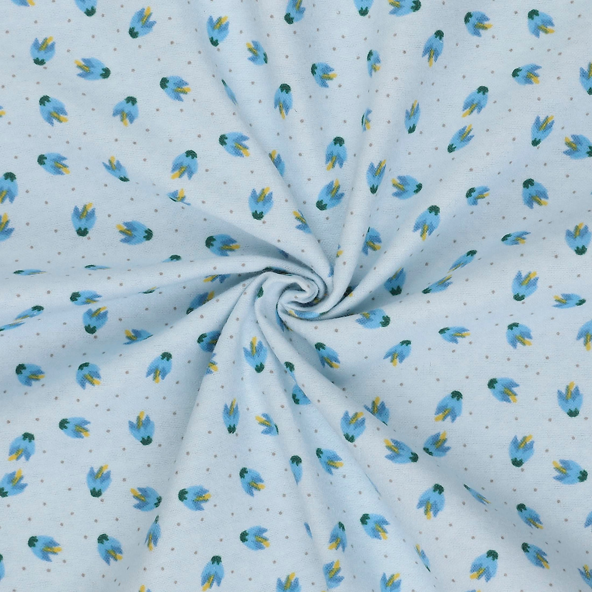 Mook Fabrics Flannel PRT Little Flower, Sage 15 Yard Bolt