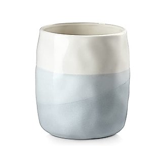 DOWAN Utensil Holder, 6.5″ Large Utensil Holder for Kitchen Counter, Ceramic Utensil Crock with Table-Protection Cork Mat, Utensil Organizer Caddy for Tongs, Spoons