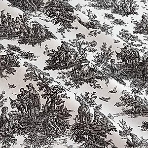 Premier Prints Jamestown Toile Black, Fabric by the Yard