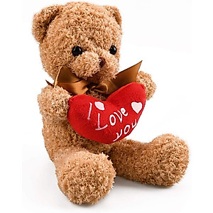 AnSun Teddy Bear 12” Plush Bear I Love You,Stuffed Bear for Girls Kids, Baby Shower/Birthday/Anniversary