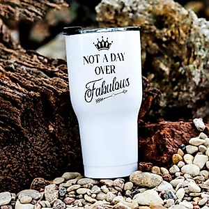 Awesome 95th Birthday Gift Tumbler, Not A Day Over Fabulous 95 Years Born In 1930 Tumbler 30oz Insulated Lid Custom Name Gift