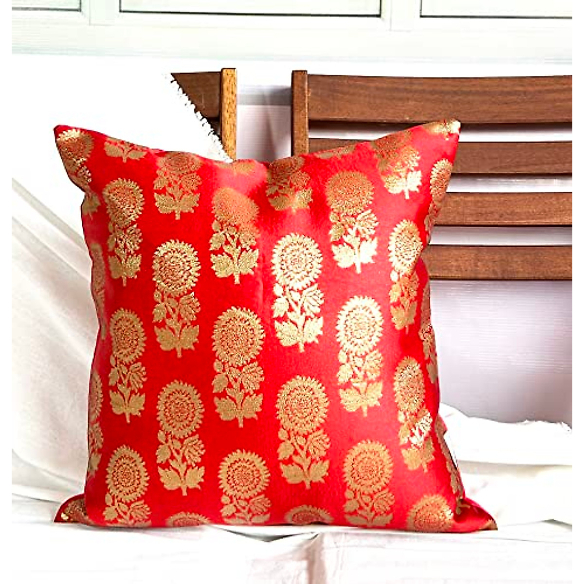 Pinkparrot dopian Silk Multi Colour Cushion 16x16 inch Set of 2 pc-Fc41