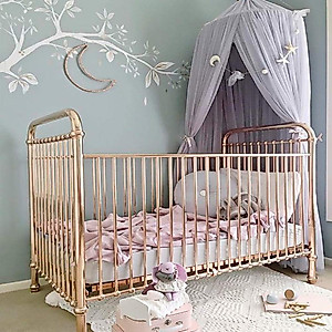 Bed Net, Elegant Color Netting Children Bed Net Canopy, Hanging The Screen Curtains or Netting Over a Queen or King Canopy Bed, Crib or Hammock (Gray)