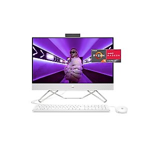 HP All-in-One Bundle PC, AMD Ryzen Processor, Radeon Graphics, 8 GB RAM, 512 GB SSD, FHD IPS Touchscreen Display, Windows 11 Home OS, Dual Computer Speakers, Wi-Fi & Bluetooth (24-cb1140, 2022)