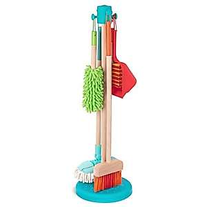Battat- Kids Cleaning Set – Cleaning Toys For Toddlers, Children – Pretend Play Kit- Broom, Mop, Brush, Dustpan, Duster- Sweep n' Clean- 2 Years +