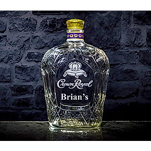 Crown Royal Whisky Personalized Engraved EMPTY Bottle/Decanter
