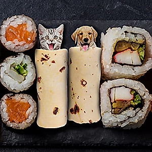 ROKDUK Adults Thick Burritos Throw Blanket 380gsm 71 in Double Sided Premium Ultra Soft Flannel 5 Seconds Warming Large Round Taco Tortilla Food Blankets, Couch Sofa Bed