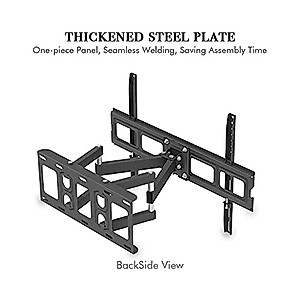 Stainless Steel Portable TV Wall Stand for Most 32-70 Inches Flat Curved TVs,Slim TV Wall Bracket up to 50KG Tilting Height Adjustable, Max VESA 600x400mm