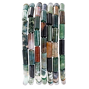 Natural Indian Agate Cylinder Tube Beads 4x13mm 38cm/str Loose Semi Gemstone Stone Beads for Making Bracelets Necklace Earrings