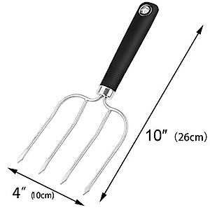 Turkey Lifter Forks Set of 2 Stainless Steel Turkey Lifters with Non-Slip Handle Turkey and Poultry Lifters Turkey Claws Carving Fork