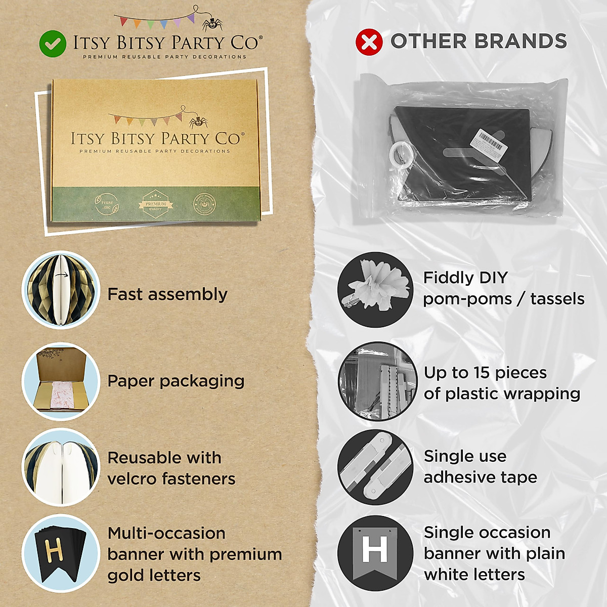 Premium Reusable Party Decorations - New Years Decorations 2024 - Multi-occasion Happy New Year Banner changes to Happy Birthday +more - Happy New Year Decorations 2024, New Years Eve Party Supplies