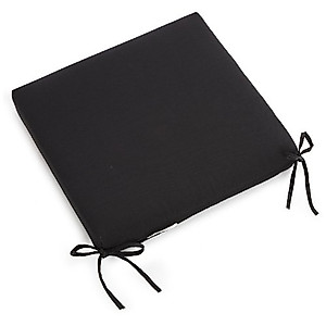 Blazing Needles Indoor Twill Chair Cushion, 4 Count (Pack of 1), Black
