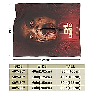 ZAZOOT Evil Dead Throw Blanket Flannel Blanket Soft Blanket Sofa Bed Blanket 80"x60"
