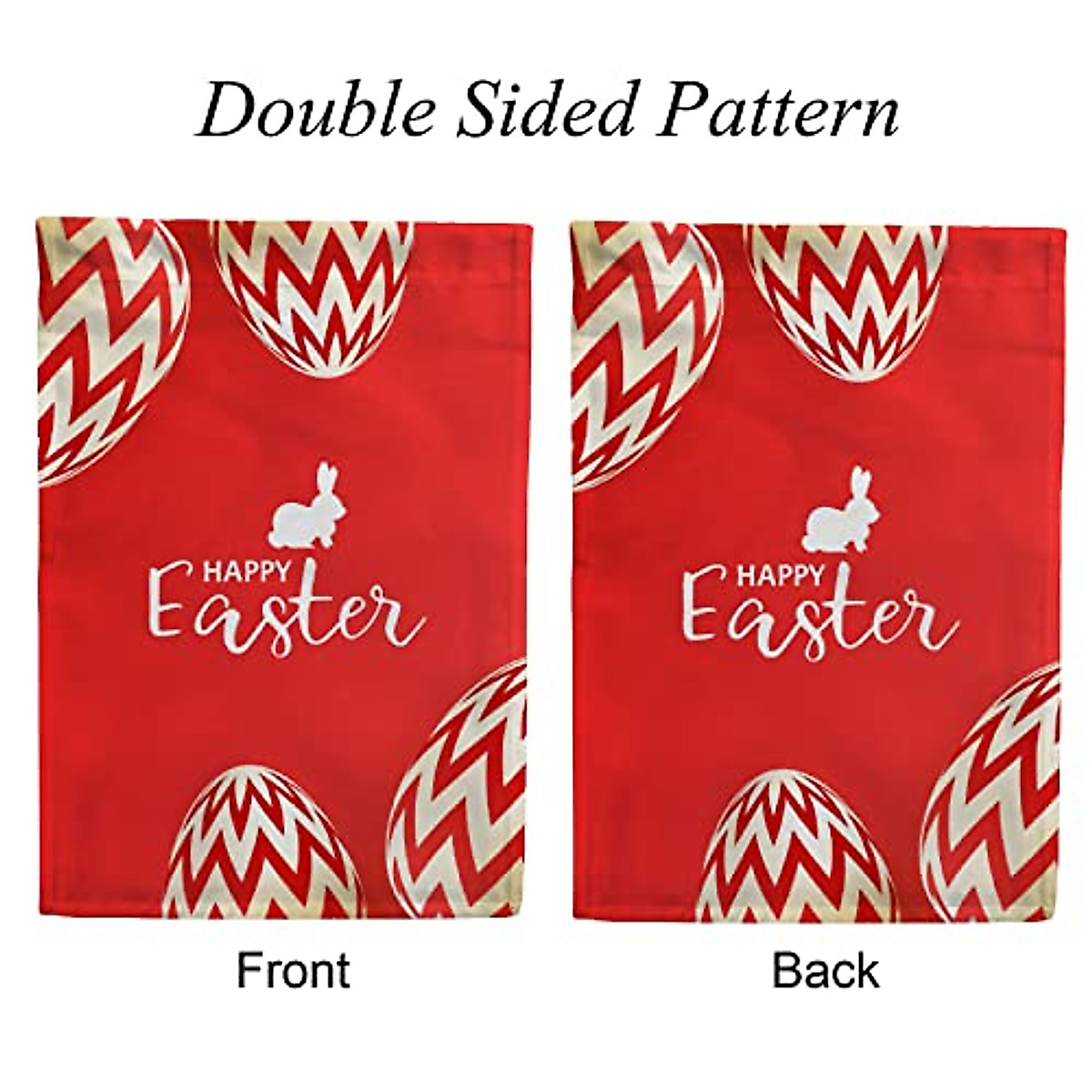 My Little Nest Seasonal Garden Flag Happy Easter Eggs Vertical Garden Flags Double Sided for Home Farmhouse Yard Holiday Flag Outdoor Decoration Banner 12"x18"