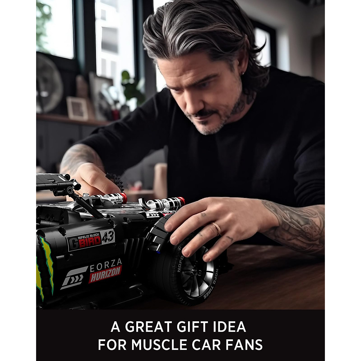 Nifeliz HOONIKEN Model Car Set, Colletible Building Toy for Adults, for Car Lovers and Muscle Car Fans (3141 Pieces