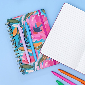 PAPERAGE Lined Spiral Journal Notebook, (Blush), 160 Pages, Medium 5.7 inches x 8 inches - 100 GSM Thick Paper, Hardcover, Double-Wire Spiral Journal & Notebook