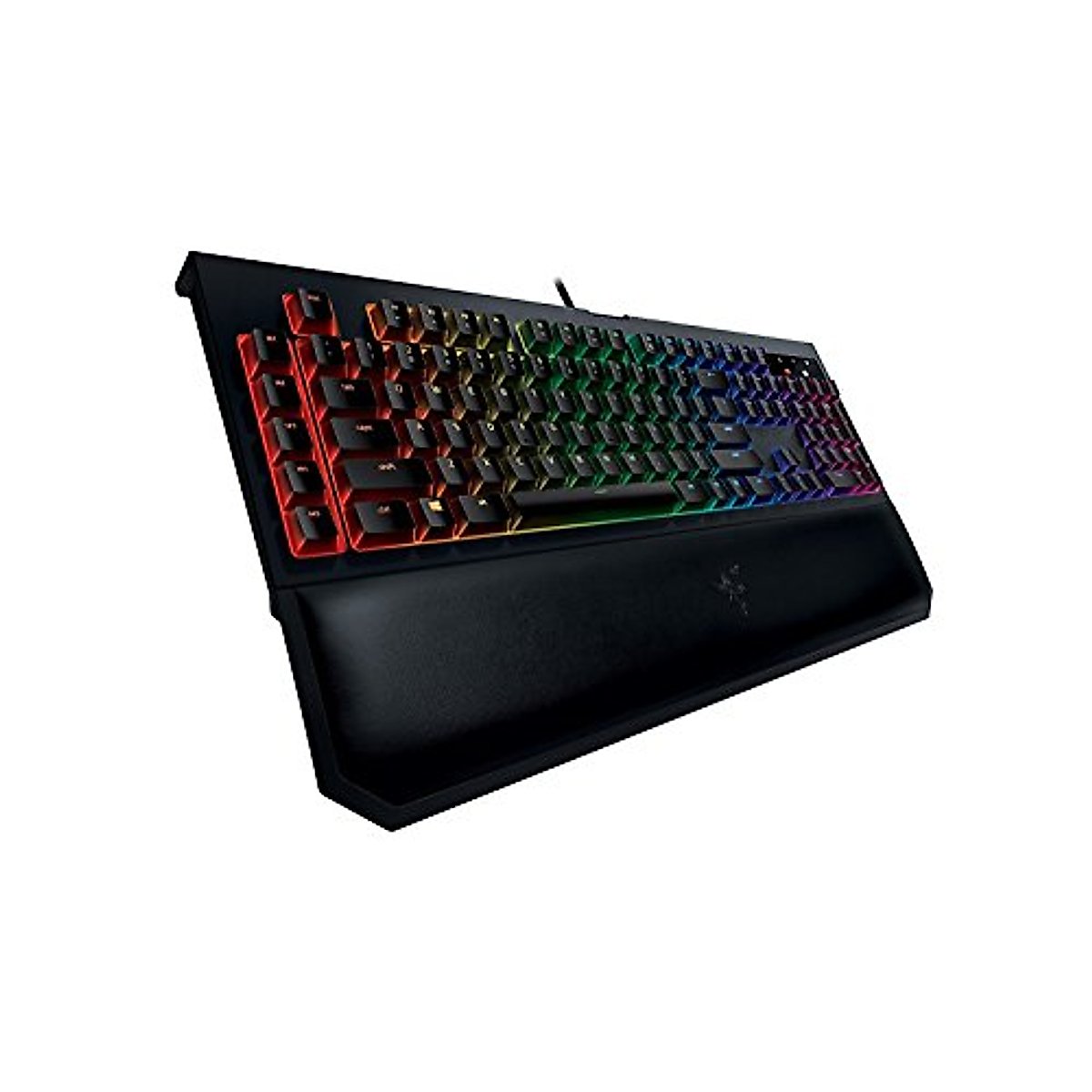 Razer BlackWidow Chroma V2: Esports Gaming Keyboard - Ergonomic Wrist Rest - 5 Dedicated Macro Keys Green Mechanical Switches (Tactile and Clicky)