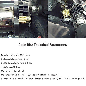 Ximimark 2Pcs Photoelectric Speed Sensor Encoder Coded Disc Code Wheel for Smart Car C B D E Models