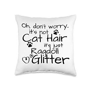 Funny Cat Owner Gifts & Cat Lover Gift Ideas Gift Ragdoll Lover Cat Mom Throw Pillow, 16x16, Multicolor