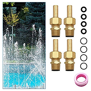 Swimming Pool Spa Brass Deck Jet Nozzle 590041 R0560400 Replacement for Zodiac Deck Jet Water Design-1/2 NPT,4 Pack
