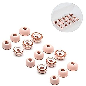Artibox 5 Pairs(15pcs) Silicone Ear Tips Earbuds Cover Anti-Slip Anti-Drop Sport Earphone Accessories Compatible with Airpods Pro with Storage Box(S/M/L)(Pink)