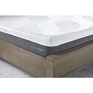 SomosBeds Gel Memory Foam Queen Mattress - Advanced Cooling Mattress with Gel Memory Foam - Queen Size Bed in a Box - 8 Inch, Medium Firm, Full Body Support & Pressure Relief - CertiPUR-US Certified