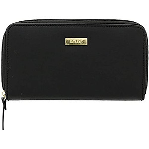 SUN-STAR FLat Pencil Case Compact, Cosmetic Makeup Pouch, Lay Flat Pen, Black