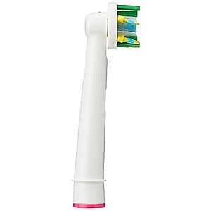 Oral-B Floss Action Electric Toothbrush Head with CleanMaximiser Technology, Angled Bristles for Deeper Plaque Removal, Pack of 4, Green, White, Yellow
