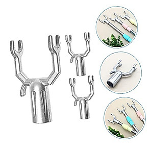 Yardwe 3pcs Clothes Rail Fork Drying Rack Clothes Decorating Tools Retractable Clothes Rack Telescoping Clothesline Prop Clothes Drying Rod Heads Clothes Pole Supplies Clothes Pole Fork