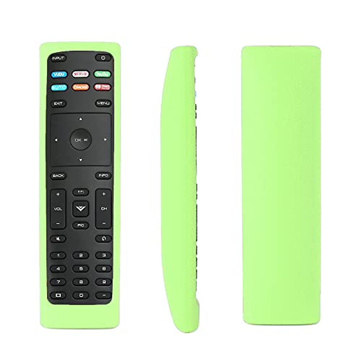 TOKERSE Glow Case for Vizio XRT136 / Vizio XRT140 Remote Control - Silicone Cover for VIZIO XRT136 XRT140 Smart TV Remote Control Replacement Holder Skin Sleeve Case Cover Glow in The Dark - Green