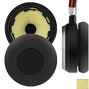 Geekria QuickFit Replacement Ear Pads for Jabra Evolve 75 UC, Evolve 75, Evolve 75+, Evolve 75 MS Headphones Ear Cushions, Headset Earpads, Ear Cups Cover Repair Parts (Black)