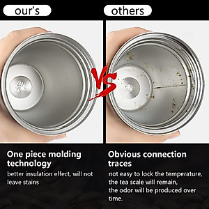 Coffee Mug 12oz - Insulated Coffee Travel Mug Spill Proof with Leakproof Lid Vacuum Stainless Steel Thermos Coffee Tumblers to GO, Reusable Coffee Cup for Men and Women for Hot & Cold Drinks (Black)