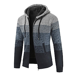 Ymosrh Mens Hoodie Sweatshirts Pullover, Men Hoodies Nurse Hoodie Sweaters Gray Sweater Zipper Winter Cardigan Striped Hoodie Outwear Tops Sweater Blouse Coats Blank Basic Hoodie Post (XL, Gray)