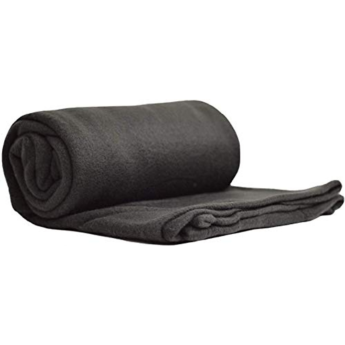 50x60 Throw Blankets, Fleece Throw Blanket for Livingroom, Couch, Chair, Bed (Solid Black)