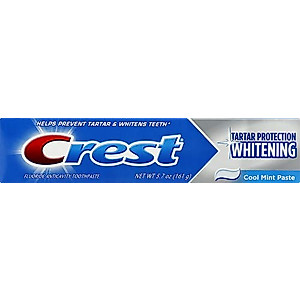 Crest Tartar Protection Toothpaste, Whitening Cool Mint, 5.7 oz, 8.550 Lb