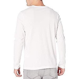 Nautica Men's J-Class Logo Long Sleeve T-Shirt, Bright White, Medium