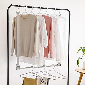 STO STO Closet Hanging Rod, Length and Height Adjustable Closet Rod, Space-saving Closet Extender Hanging Bar for Hanging Clothes, Webbing, 2 Pack