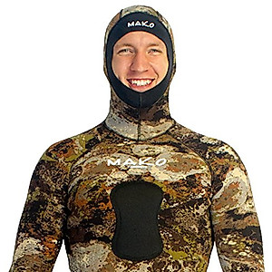 MAKO Spearguns Mens Spearfishing Wetsuit 3D Yamamoto Reef Camo 5mm 2 Piece (Large)