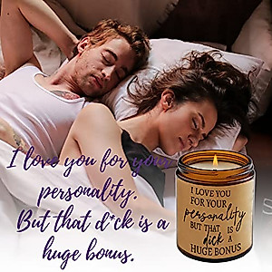 ENCOINK Funny Gifts for Boyfriend, Gift for Husband, Funny Scented Candles for Men, Valentines Day Gifts for Him, Boyfriend, Husband, Boyfriend Birthday Gift, Naughty Gifts for Him(Lavender)