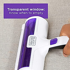 BLACK+DECKER Pet Hair Remover, Roller, Remove Dog Hair and Cat Hair Easily (HMSCT0001)