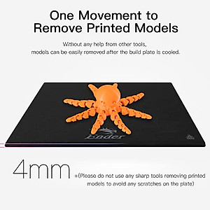 Creality Ender 3 PEI Glass Bed, Upgrade Textured 235x235mm 3D Printer Platform Black PEI Powder Coated Tempered Glass Heated Bed Build Plate for Ender-3 S1/3 S1 Pro/5S1 Ender-3 Neo/3 V2 Neo/3 V3 SE
