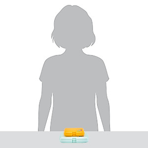 Claire's Exclusive - Caboodles Makeup Small Case, Duo Travel Cosmetic Purse or Bag Organizer, 2 Hard Cases - (Case 1-6x4x1) (Case 2-4x3x1) 2-Pack Bright Blue and Glitter Navy Blue