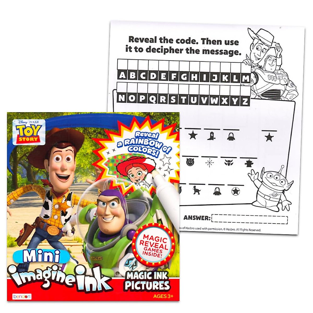 Disney Pixar Magic Ink Coloring Book Super Set - 3 Imagine Ink Books Featuring Toy Story, Lion Guard, Disney Cars with Invisible Ink Pens and Stickers