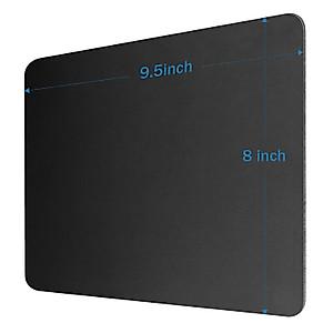 Mouse Pad 9.5×8.0×0.12 inches Premium-Textured Non-Slip Rubber Base Mouse Mat Mousepad for Office & Home, Black (3 Pack)