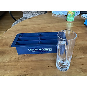 ClearlyFrozen High Capacity (Six 1.3” x 1.3” x 5” Ice Spears) Home Clear Ice Tray/Ice Maker With Multi-Size Mold Design Expandable to Six 1.3” x 2” x 5” Ice Slabs.