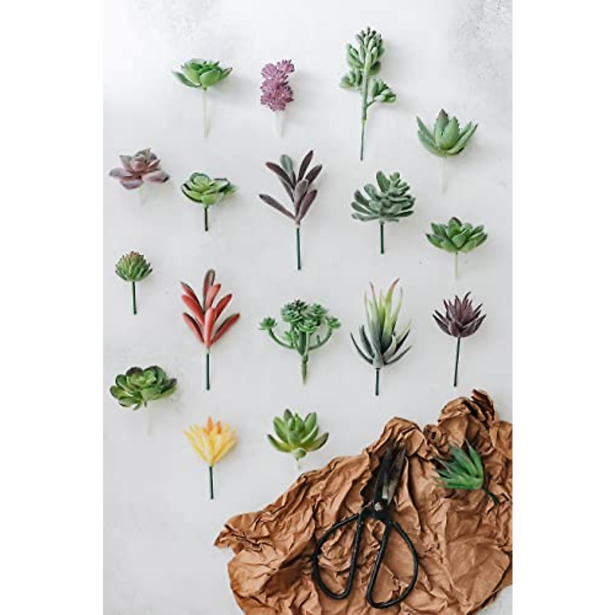 miltonson Artificial Succulent Plants - 18 Pack - Premium Fake Plants - Double Flocked Succulents - Realistic Textured Cactus - Face Succulent Plants - Mini Faux Succulents - Face Plant Decor