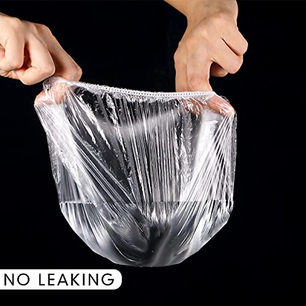 TaoBary Disposable Food Covers Elastic Plastic Covers with Elastic Edge 16.5" Food Storage Covers Reusable Stretch Bowl Covers for Outside Picnic Clear Plate Wrap Food Lids for Leftovers (600 Pcs)