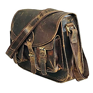 Ruzioon buffalo Leather Crossbody Purse Women Shoulder Bag Satchel Ladies Travel Purse Genuine Leather